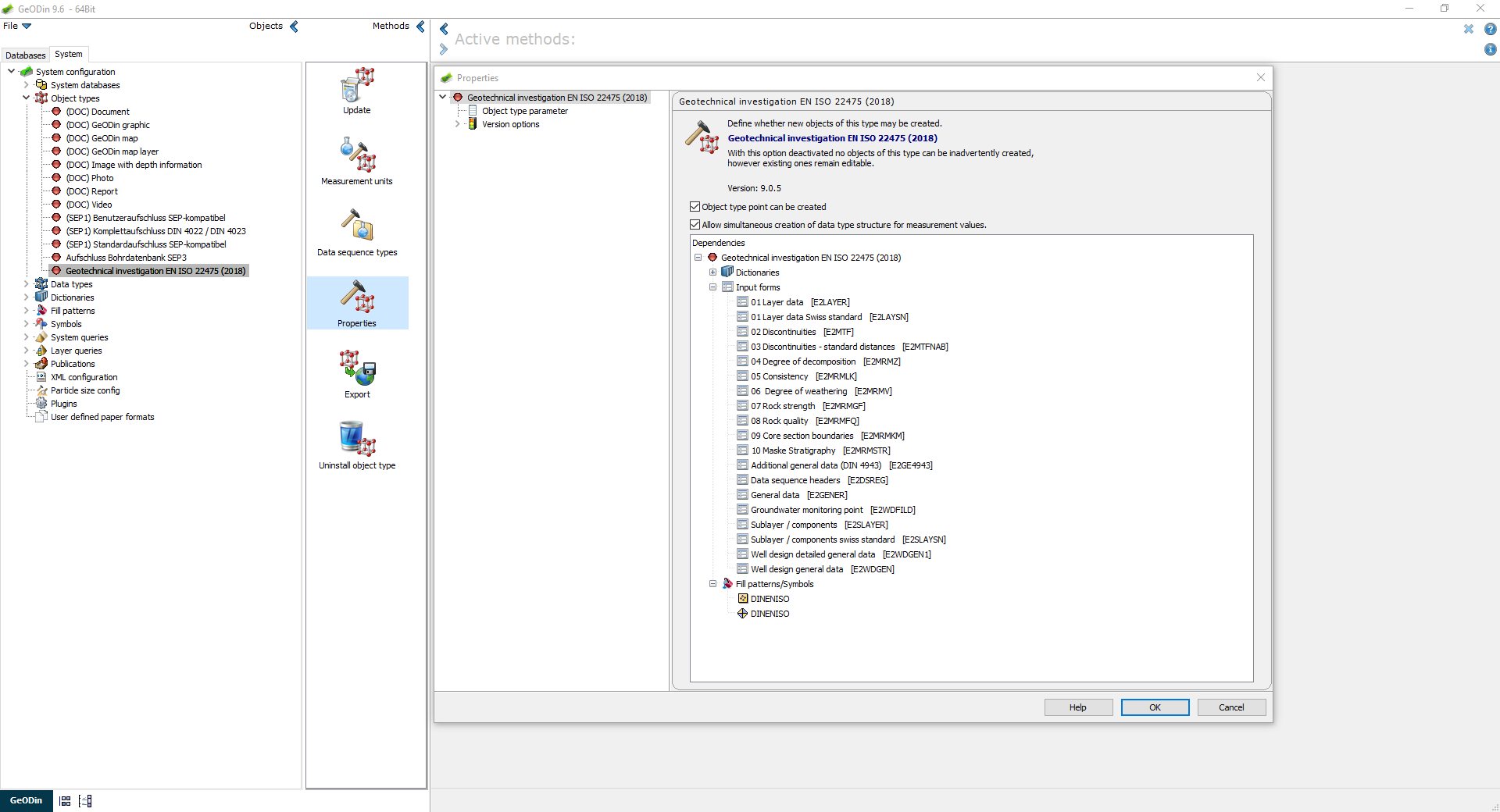 General information about object types – GeoDin Support