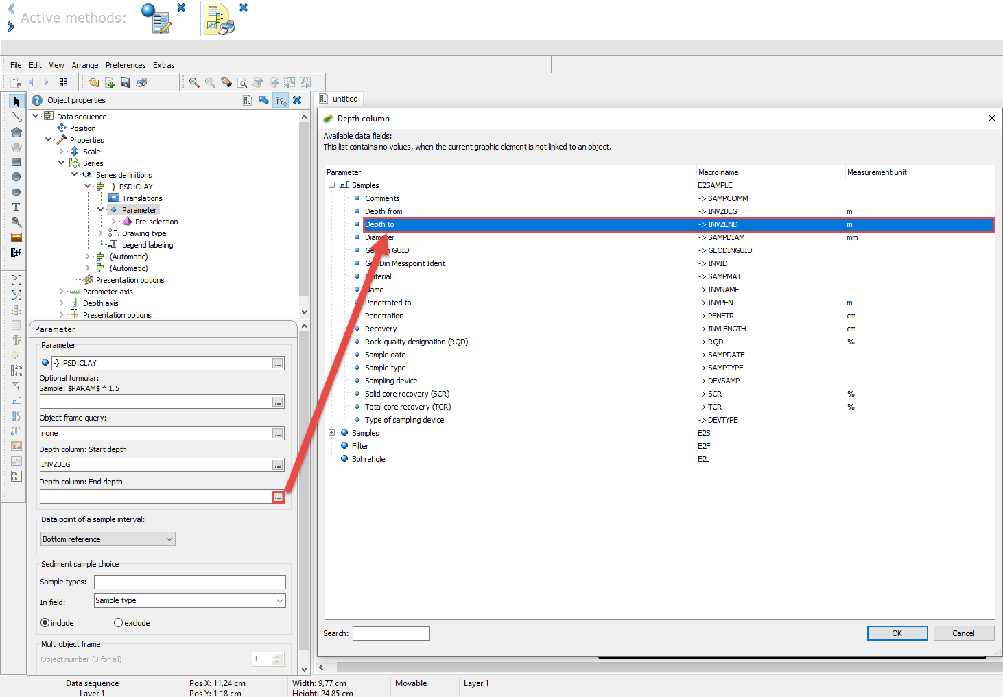 Display particle size distribution as a bar chart – GeoDin Support