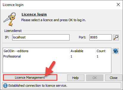GeoDin Licence Management (GeoDin 10) – GeoDin Support